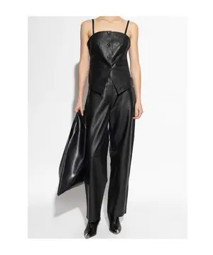 SAMSOE SAMSOE Sahara Pal Leather Panelled Trousers