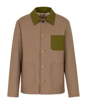 Marni Logo Patch Wool Workwear Jacket