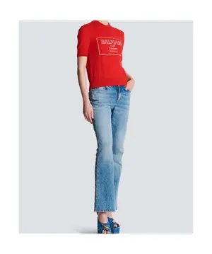 Balmain Logo Detailed Knitted Top