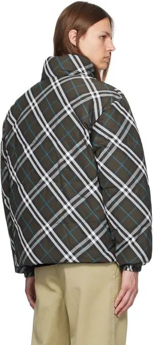 Burberry High-neck Zip-up Checked Jacket