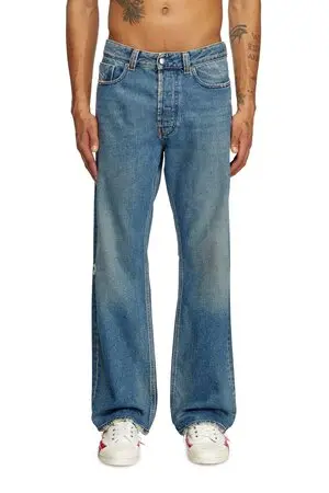 DIESEL® 1980 D-eeper Relaxed Distressed Jeans - Medium Blue