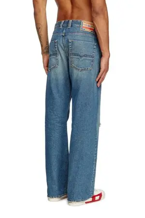 DIESEL® 1980 D-eeper Relaxed Distressed Jeans - Medium Blue
