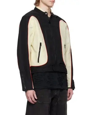 DIESEL® J-blink-a Piping Biker Jacket - White/black