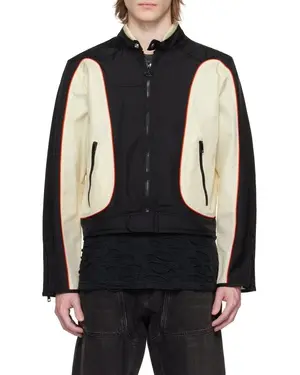 DIESEL® J-blink-a Piping Biker Jacket - White/black
