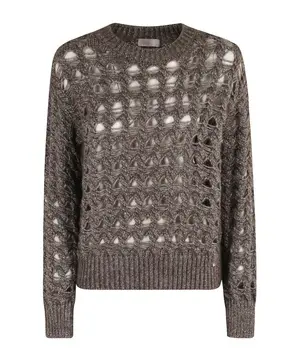 Herno Jumper Cut-out Knit Sweater - Gray