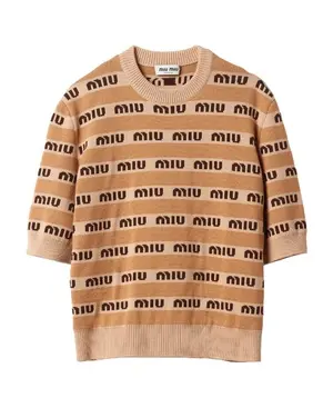 Miu Miu Short-sleeve Wool Sweater