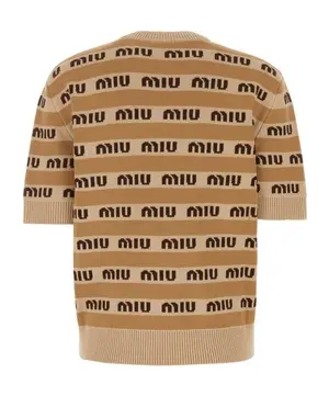 Miu Miu Short-sleeve Wool Sweater