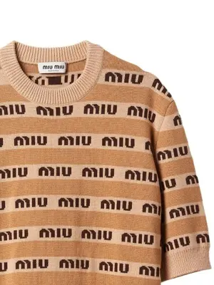 Miu Miu Short-sleeve Wool Sweater