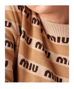 Miu Miu Short-sleeve Wool Sweater