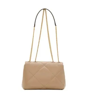 Tory Burch Kira Diamond Quilted Shoulder Bag - Beige