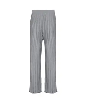 LANVIN Pleated Straight Leg Pants - Grey