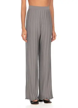 LANVIN Pleated Straight Leg Pants - Grey