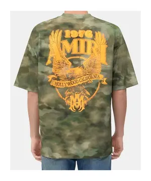 Amiri Camouflage Logo-print T-shirt