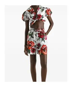 Dolce & Gabbana Floral Print Cropped Top