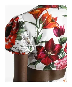 Dolce & Gabbana Floral Print Cropped Top