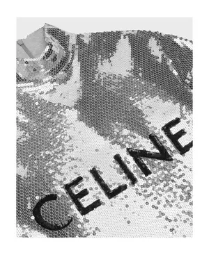 Celine Sequin Embroidered Turtleneck Top