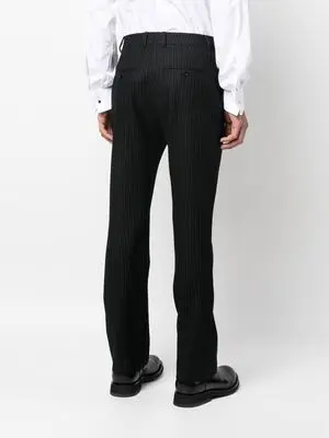 Celine Flared Cropped Pants In Striped Flannel