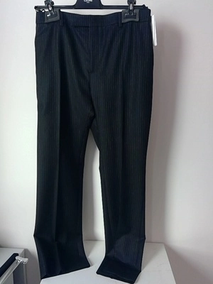 Celine Flared Cropped Pants In Striped Flannel