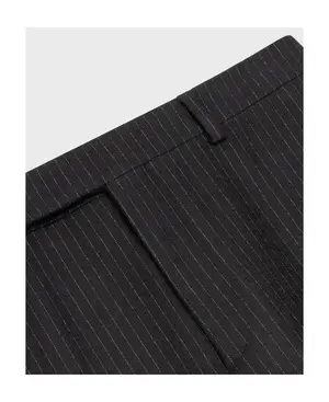 Celine Flared Cropped Pants In Striped Flannel