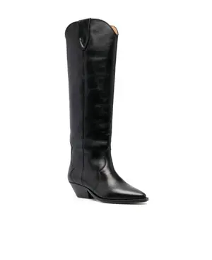 Isabel Marant Étoile Denvee Pointed Toe Knee-high Boots - Black