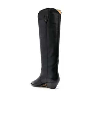 Isabel Marant Étoile Denvee Pointed Toe Knee-high Boots - Black