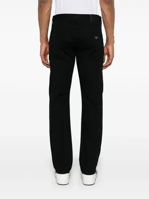 Emporio Armani Slim Fit Jeans With Logo Plaque