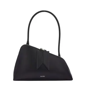 Attico Sunrise Zip-up Shoulder Bag - Black