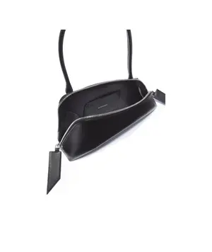 Attico Sunrise Zip-up Shoulder Bag - Black