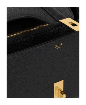 Celine Teen Soft 16 Bag In Grained Calfskin - Black