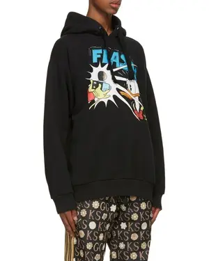 Gucci X Disney Donald Duck Printed Hoodie - Black