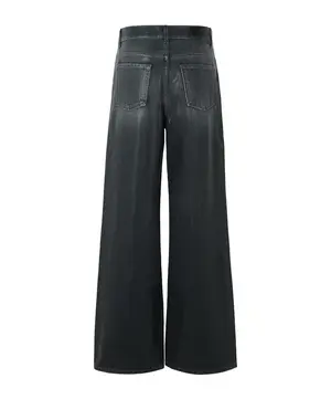 7 For All Mankind Wide Leg Jeans - Black