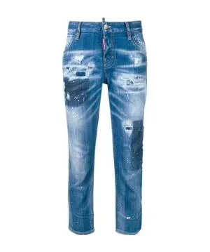 Dsquared2 Pierced Detail Jeans - Blue
