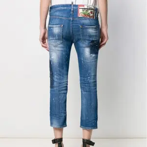 Dsquared2 Pierced Detail Jeans - Blue