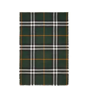 Burberry Raw-cut Checked Scarf