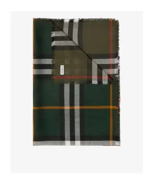 Burberry Raw-cut Checked Scarf
