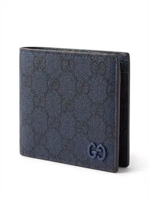 Gucci Bordeaux Interior Gg Bi-fold Wallet - Dark Blue