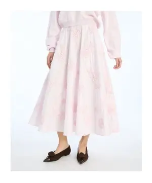 ROTATE BY BIRGER CHRISTENSEN Floral Maxi Skirt - Light Pink
