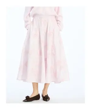 ROTATE BY BIRGER CHRISTENSEN Floral Maxi Skirt - Light Pink