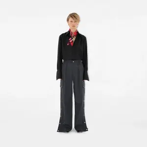 Burberry Check Pattern Silk Scarf - Red