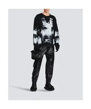 Balmain Faux Leather Cargo Trousers
