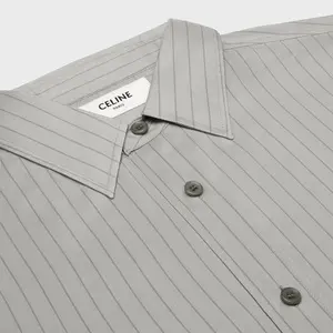 Celine Loose Shirt In Striped Silk