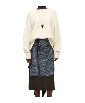 Loewe Cashmere Sweater With Embossed Anagram Label