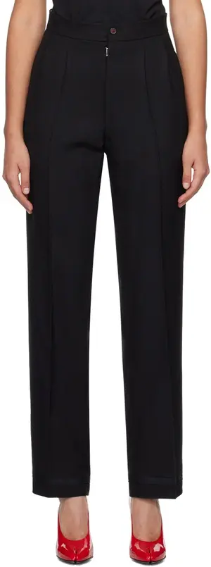 MAISON MARGIELA High-waist Herringbone Wool Trousers