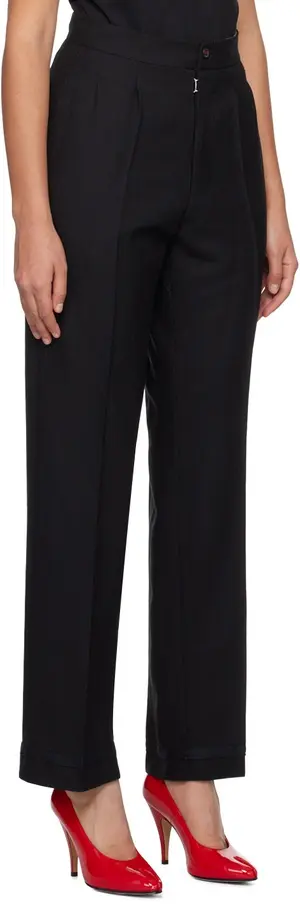 MAISON MARGIELA High-waist Herringbone Wool Trousers