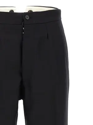 MAISON MARGIELA High-waist Herringbone Wool Trousers