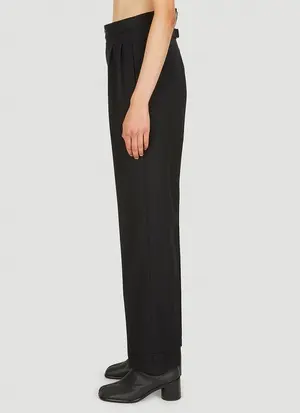 MAISON MARGIELA High-waist Herringbone Wool Trousers
