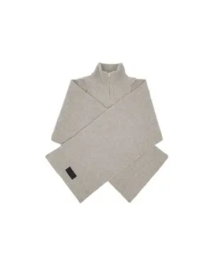 MAISON MARGIELA Half-zip Ribbed Scarf - Gray