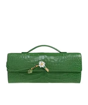 Bottega Veneta Flap Clutch - Green