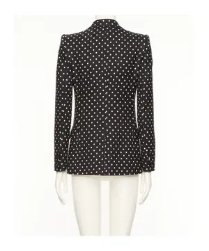 Valentino Garavani Polka Dot Printed Blazer - Black