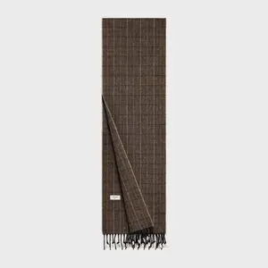 Celine Scarf In Checked Cashmere